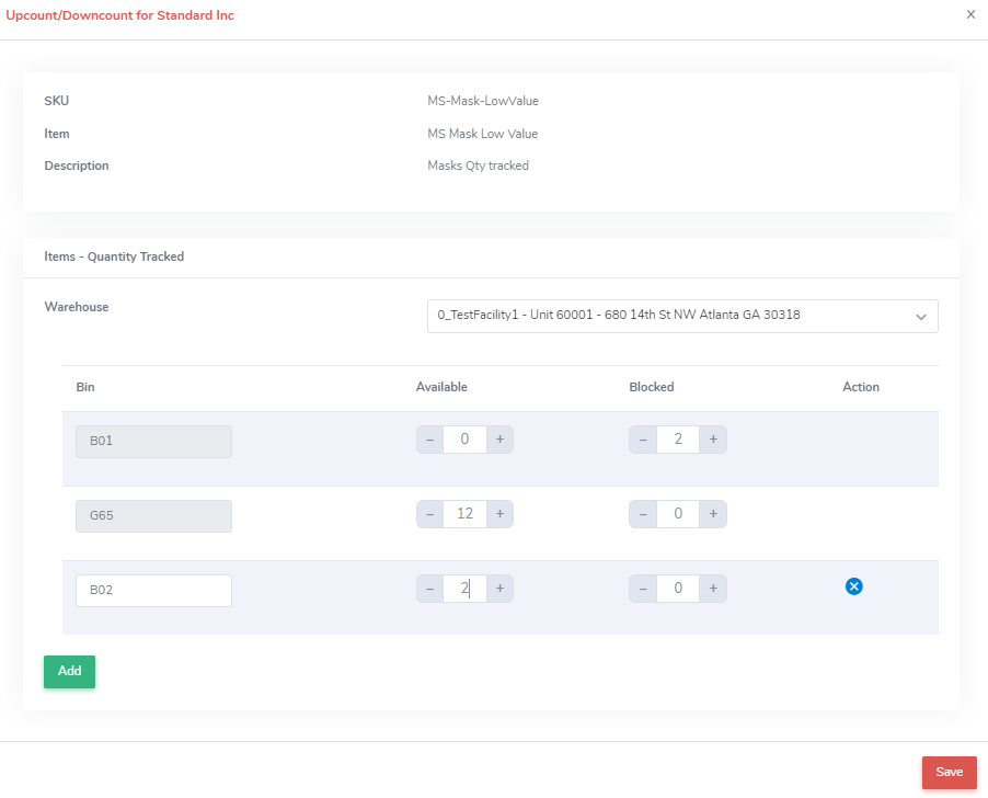 Quantity tracked Items – WA Help Center