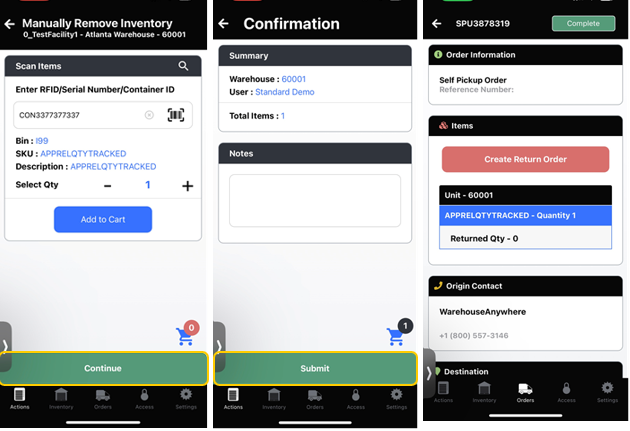 Inventory Removal – WA Help Center