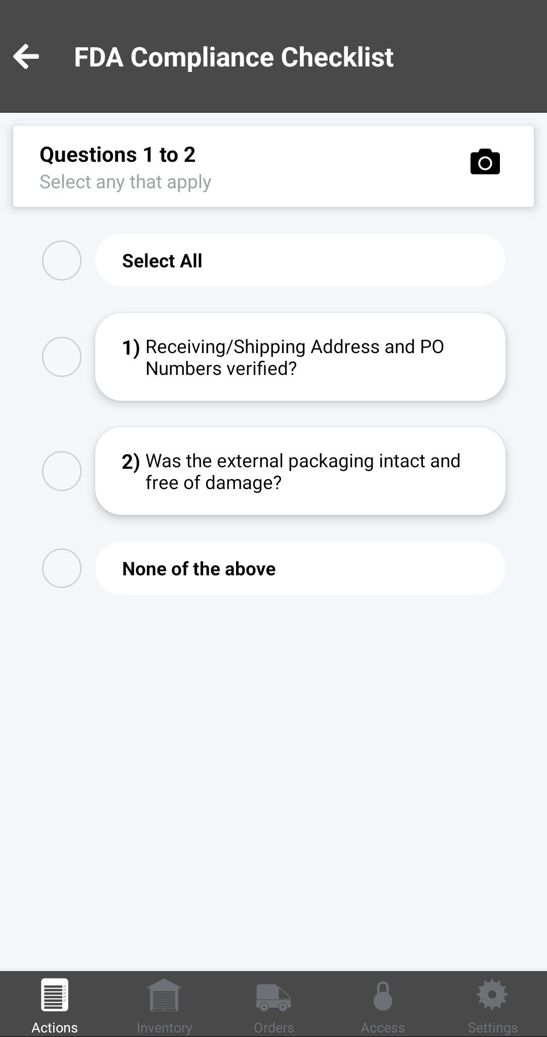 FDA Compliance: Visual Inspection – WA Help Center
